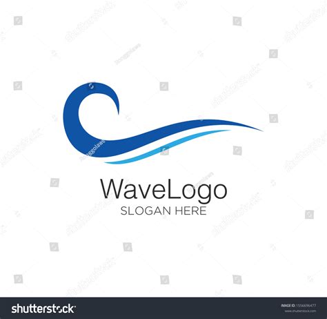 Wave Vector Logo Concept Design Template Stock Vector Royalty Free 1556696477 Shutterstock