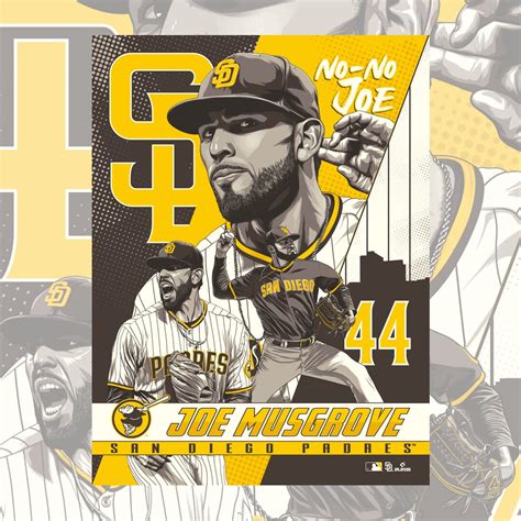 Officially Licensed San Diego Padres Joe Musgrove Print Etsy