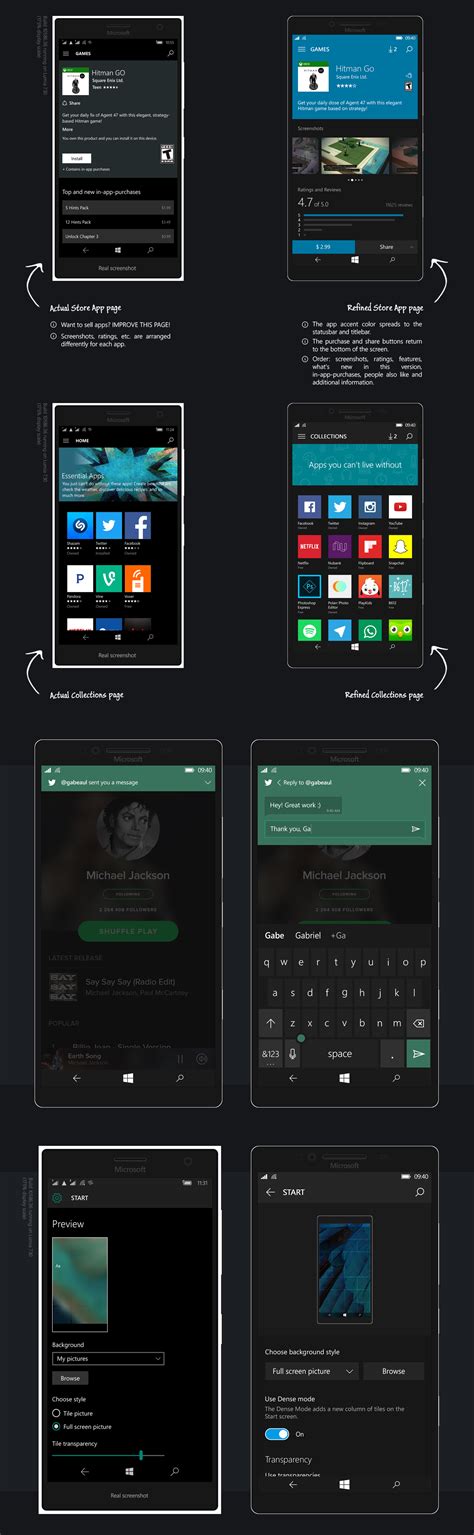 Designer Envisions A More Polished Windows 10 Mobile User Interface Concept Pictures