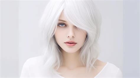 Premium Photo Girl White Hair