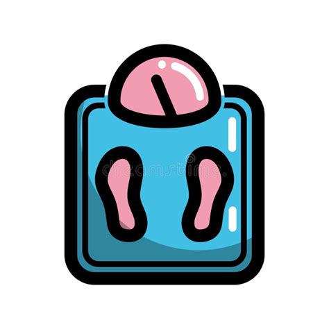 Colorful Bathroom Scale Icon Vector Stock Vector Illustration Of Bathroom Body 382775650
