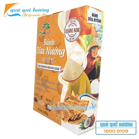 Bánh Dừa Nướng Gạo Lứt Mè Bảo Linh 180g Giòn Béo ít Ngọt Đặc Sản