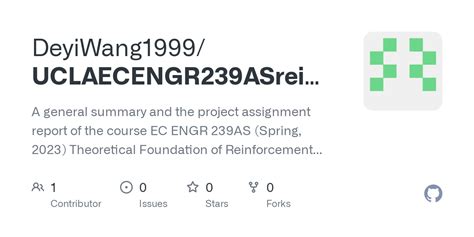 Github Deyiwang Uclaecengr Asreinforcementlearning A General Summary And The Project