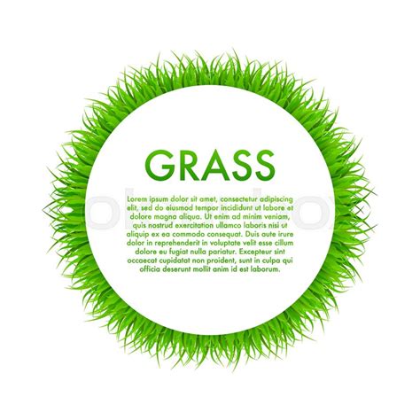 Circle With Grass Frame Vector Stock Stock Vector Colourbox