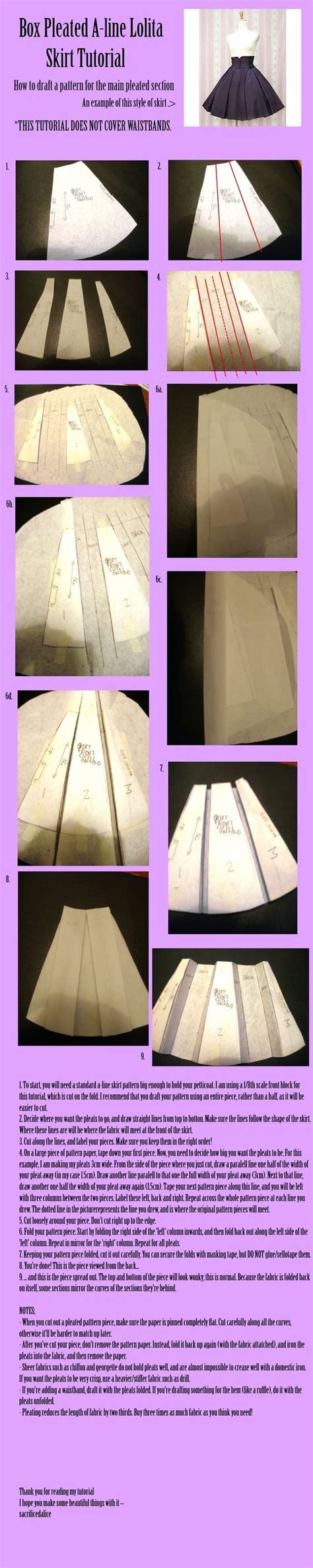 Tutorial Pleated Pattern Drafting Diy Skirt Sewing Tutorials