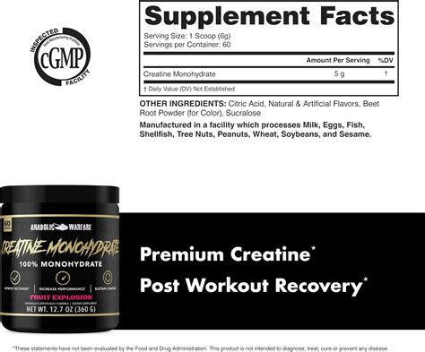 Anabolic Warfare Creatine Monohydrate Put Up Exercise Restoration