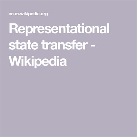 Representational State Transfer Wikipedia Prentice Language