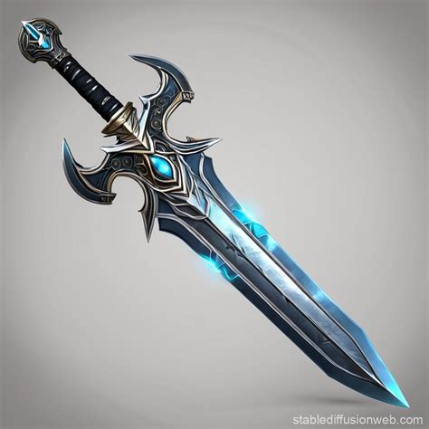 Futuristic Sword With Village Stable Diffusion Online