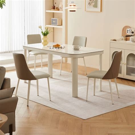 Modern Rectangle Dining Table Set With Marble Top Lh333 Manufacturers