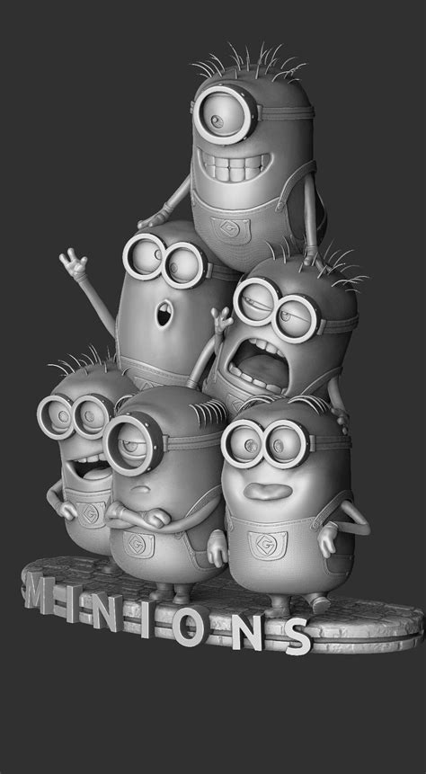 Artstation Minions For 3d Print Combo Stl