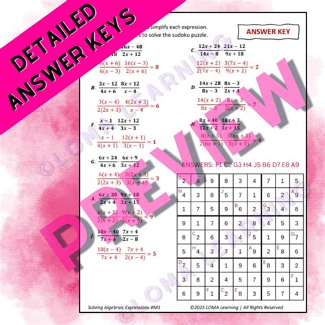Simplifying Algebraic Expressions With One Variable Sudoku Multiply 1