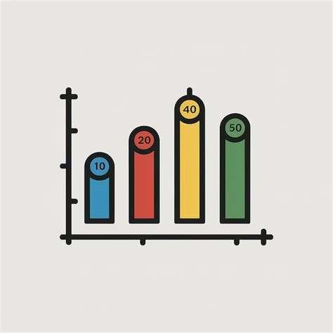 vertical bar chart with five bars of different heights premium ai