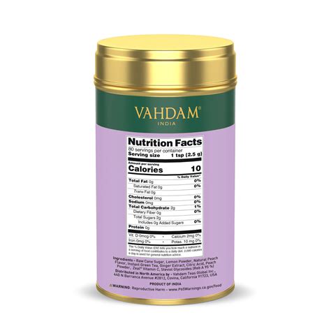 Peach Ginger Instant Iced Tea Flavoured Iced Tea 5 29 Oz