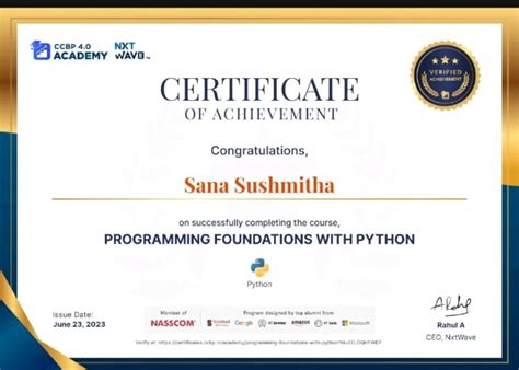 Nxtwave Rahulattuluri Ccbpian Ccbp Sushmitha Sana