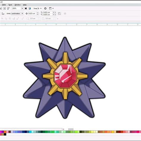 How To Draw Pokemon Starmie 🌟 Coreldraw Drawing Shorts Youtube