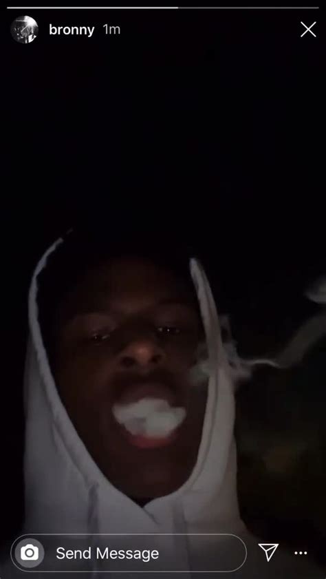 Bronny James Smoking On Ig Live