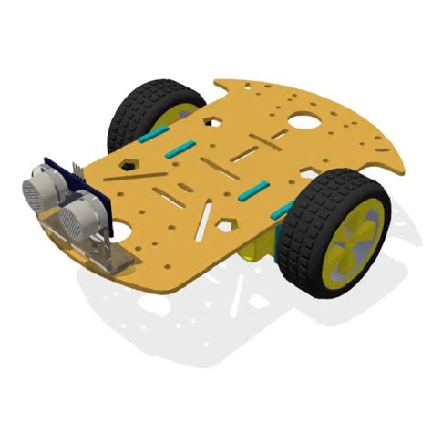 Jsumo Robomod 2wd Mobile Robot Chassis Kit Orange Robotshop