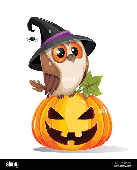 Cute Halloween Owl Clipart Owl Cute Cartoon Owl In A Pumpkin Costume