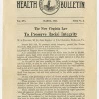 Virginia Health Bulletin The New Virginia Law To Preserve Racial