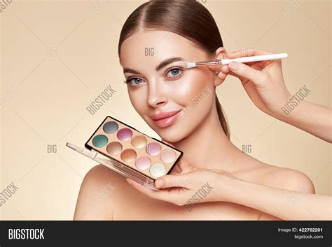 Makeup Artist Applies Image And Photo Free Trial Bigstock