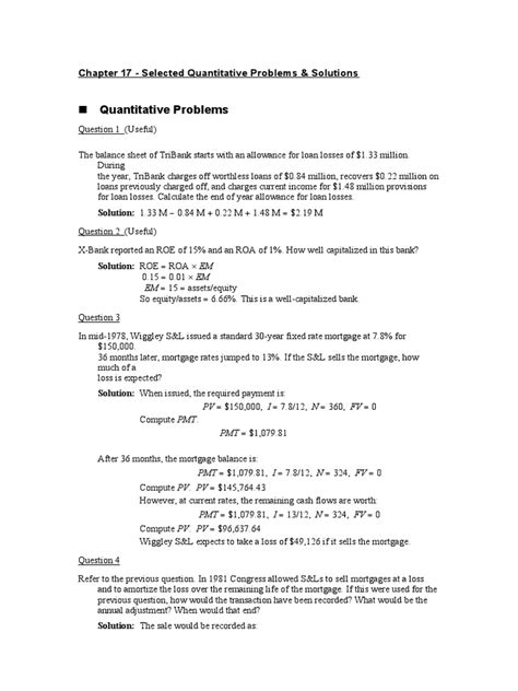 Chapter 17 Selected Quantitative Problems And Solutions Pdf