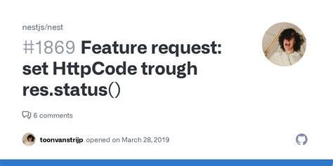 Feature Request Set Code Trough Resstatus · Issue 1869