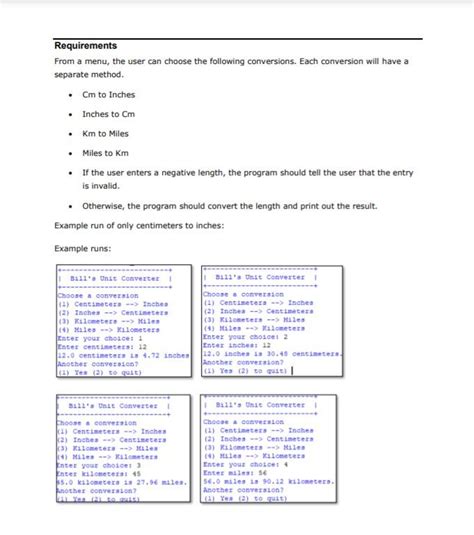 Solved Hey Guys I Need Help On This With C Unit Converter Chegg Com