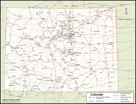 Map Of Colorado Counties With Roads
