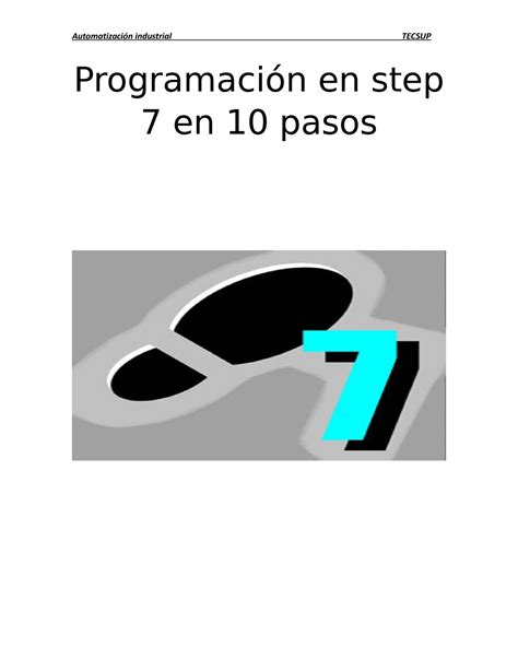 Programacion En Step 7 En 10 Pasos Programación En Step 7 En 10 Pasos