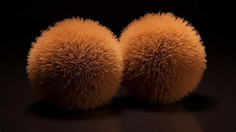 Premium Ai Image Tan Stretchy Rubber Fuzzy Balls Intense Dark Deep Sh