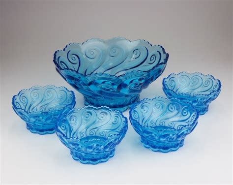 Antique Dugan S Repeat Amethyst Carnival Glass Punch Bowl Base Etsy