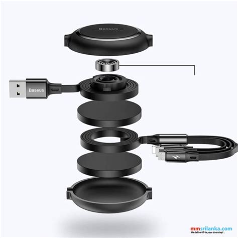 Baseus Golden Loop Three In One Elastic Data Cable USB For M L T A M