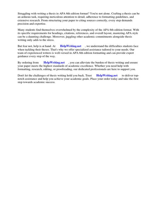 Thesis Apa 6th Edition Format Pdf Apa Style Thesis