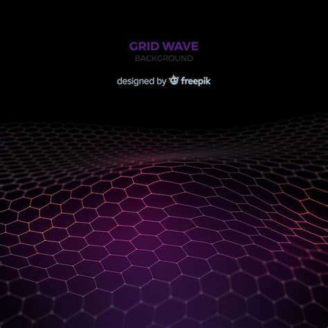 Free Vector Grid Wave Background