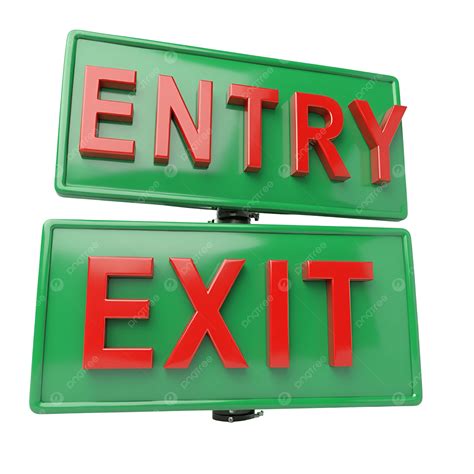 Entry Exit Signboard Guiding The Way With Clear Directions Entry Exit