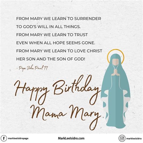 Mother Mary Birthday Quotes