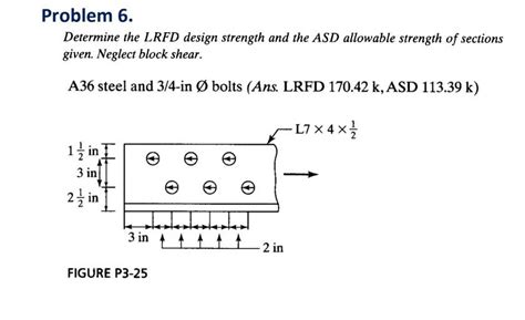 Solved Roblem 6 Determine The Lrfd Design Strength And The