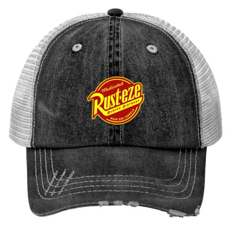 Rust Eze Bumper Ointment Print Trucker Hat Unisexs Black Sold By Corey