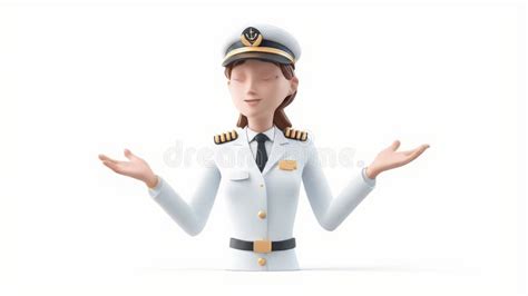 Friendly Female Captain Presenting Ready For Your Cruise Stock Footage