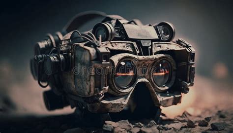 Robotic Vr Glasses Exploding With Creativity Ai Generative Stock Illustration Illustration Of