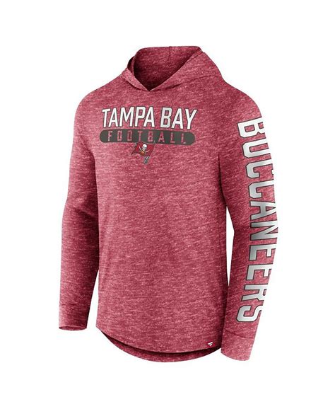 Fanatics Mens Heather Red Tampa Bay Buccaneers Pill Stack Long Sleeve
