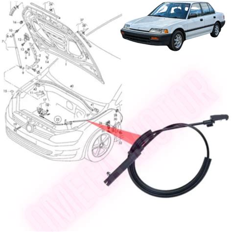 Honda Civic 1988 Speedometer Cable Odometer Drive Wire Replacement 1