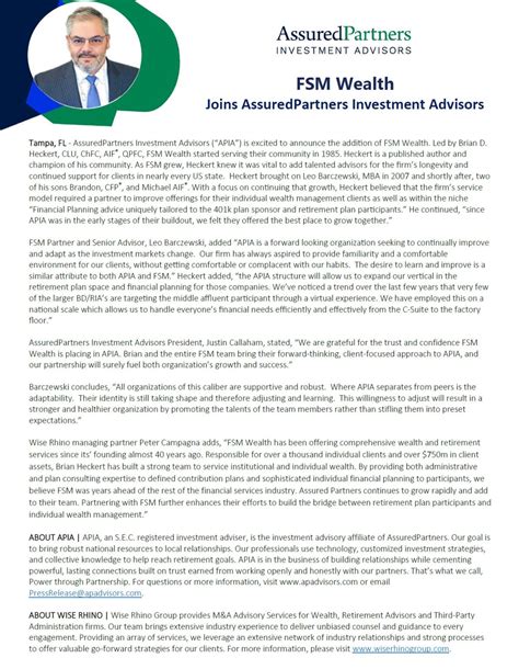 Brian Heckert Clu Chfc Aif® Michael Heckert Brandon Heckert Cfp® Aams Leo Barczewski