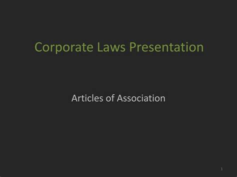 Articles Of Association Pptx