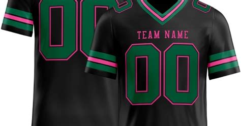 Custom Black Kelly Green Pink Mesh Authentic Football Jersey