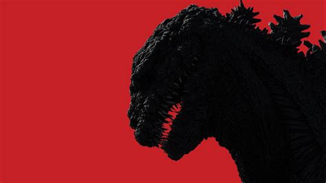 Godzilla Closeup Photo With Red Background Hd Movies Wallpapers Hd