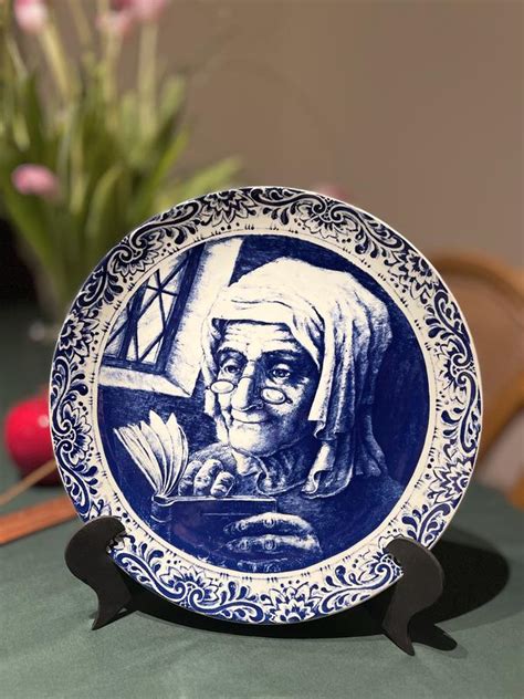 Вінтажна тарілка Boch La Louviere Delfts Blauw 29 см — ціна 1700 грн у каталозі Тарілки Купити