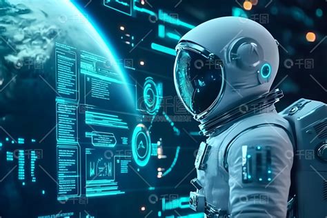 宇航员ai数字艺术 宇航员航天3d渲染宇航员太空服头盔专注屏幕数据信息插画 Ai图片免费下载png格式4032像素编号72139029 千图网