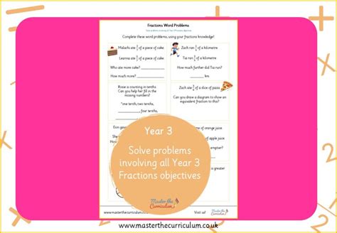 Fractions Word Problems Master The Curriculum