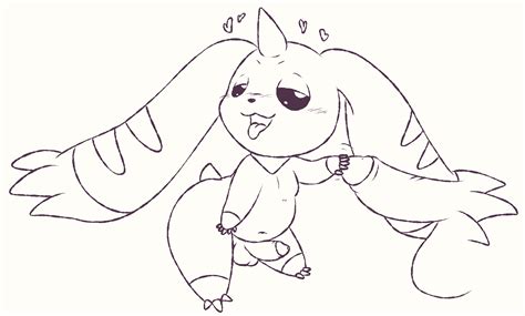 Rule 34 Anthro Balls Bandai Namco Beady Eyes Blush Digimon Digimon Species Duo Erection